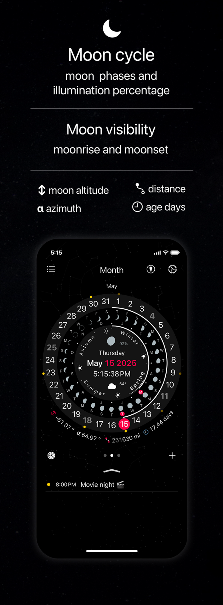 Moon calendar