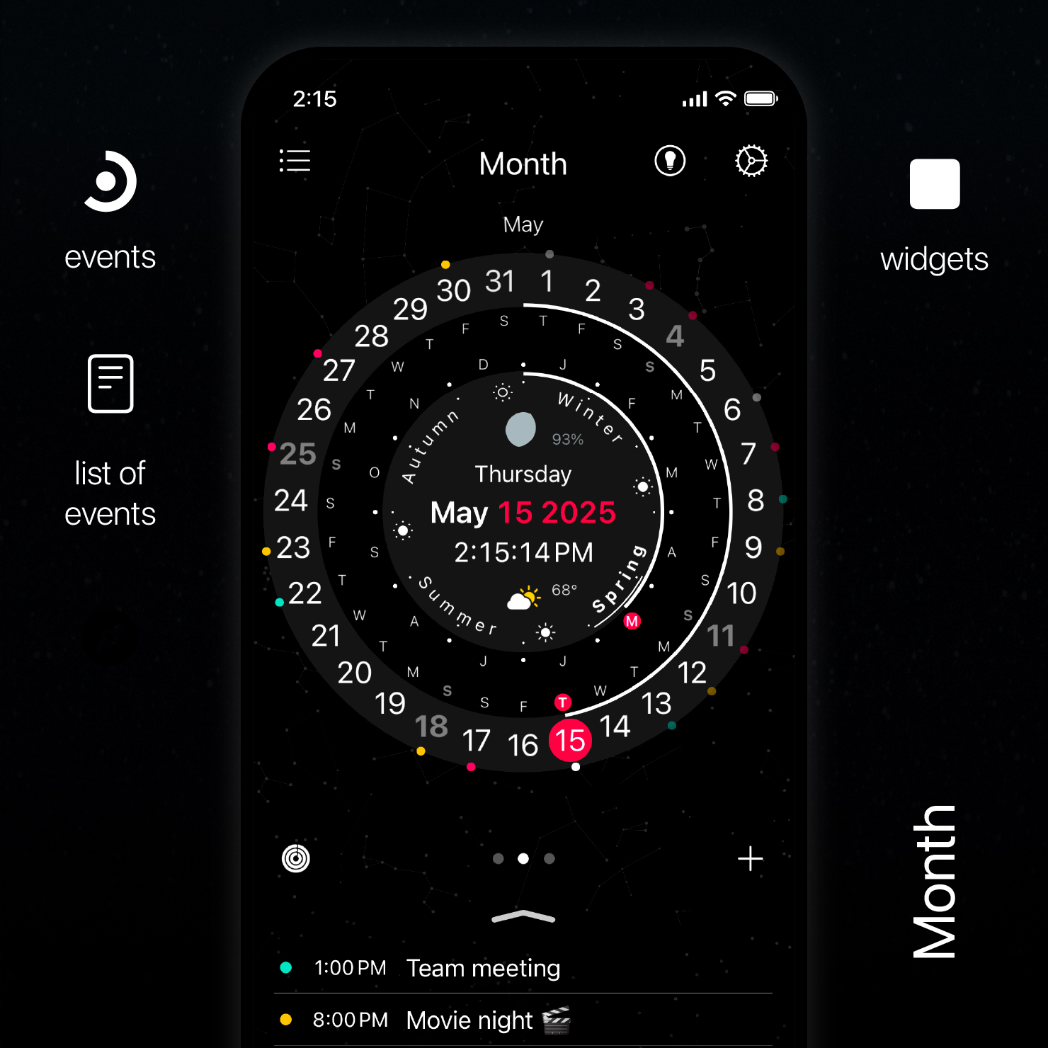 Circular calendar App